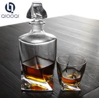 China wholesale glass whiskey decanter set 900ml for sale