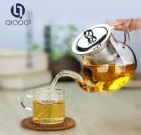 China Best Price custom glass tea pot with tea strainer at bottom Price for sale