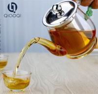 China 2018 new product in China 400ml glass teapot with colorful Dragon design handle for sale