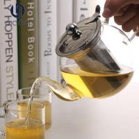China 800ml Handmade Glass Teapot With Stainless Steel Infuser for sale