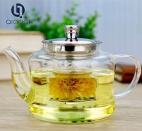 China Convenient teapot with mental filter Well design High quality tea container and glass teapot for sale