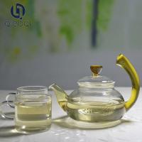 China LFGB China Gold Supplier handmade borosilicate glass teapot for sale