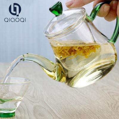 China Table Decoration Nice Looking various volume glass teapot for sale