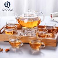 China China Manufacture 400ml Heat Resisting Glass Teapot with Candle Warmer for sale