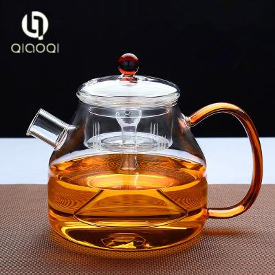 China Wholesale Reliable Quality 1.25L glass tea pot with handle for sale