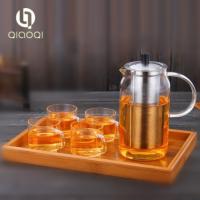 China Desktop Decoration Promotional handmade 1000ml glass tea pot for sale