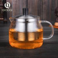 China Desktop Decoration Promotional handmade 1000ml glass tea pot for sale