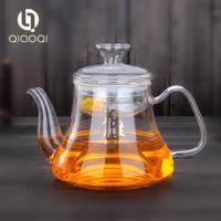 China Manufacture borosilicate tea pot glass tea pot with glass handle for sale
