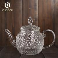 China Cheap Price glass tea pot with strainer 400ml for sale