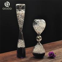 China handmade blown hot selling Oil liquid sand timer birthday gift for sale