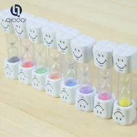 China Hot selling 2mins smile face tooth timer hourglass for kids for sale
