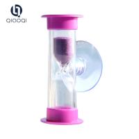 China 3 minutes Mini Shower Plastic Sand Clock Timer With Suction Cup for sale