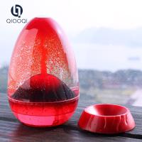 China Decoration Design Different Handcrafted Volcanic eruptions oil Hourglass for sale