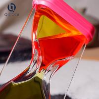 China Beautiful Double color oil droplets hourglass timer for kids for sale