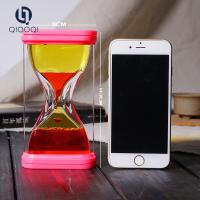 China Beautiful Double color oil droplets hourglass timer for kids for sale