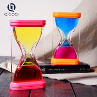 China Beautiful Double color oil droplets hourglass timer for kids for sale