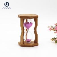 China Hexagon Mini Bomboo hourglass timer for gift for sale
