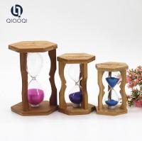 China Hexagon Mini Bomboo hourglass timer for gift for sale