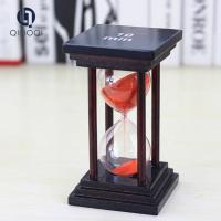 China new products antique Large wooden hourglass square 15, 30 minutes for sale