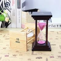 China new products antique Large wooden hourglass square 15, 30 minutes for sale