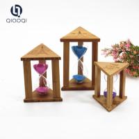 China Fashionable Design Cute Promotion european style Triangle shape sand timer clock 10, 15 minutes for sale