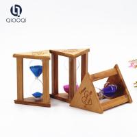China Fashionable Design Cute Promotion european style Triangle shape sand timer clock 10, 15 minutes for sale