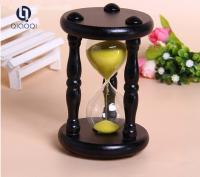 China Black wood frame hourglass small handicraft for sale
