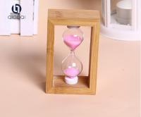 China Square wooden hourglass sand timer for birthday gift for sale