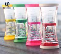 China Fashionable Design Reasonable Price acrylic liquid sand timer hourglass for chrismas for sale