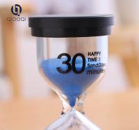 China 10/15/30 minute round glass hourglass creative gift child brushing timer for sale