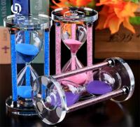 China Useful crystal hourglass decoration timer For Christmas Gift for sale