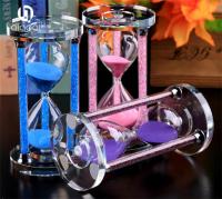 China Useful crystal hourglass decoration timer For Christmas Gift for sale