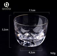 China Japanese glass painted snow mountain teacups crystal glass teacup set for sale