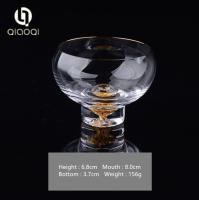 China Manufacturer direct selling creative crystal glass tea cup gold foil tea cup for sale