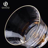 China Manufacturer direct selling creative crystal glass tea cup gold foil tea cup for sale