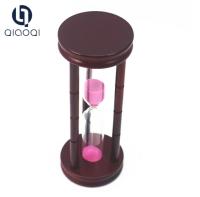 China Creative wooden frame hourglass sand timer for desk decration for sale