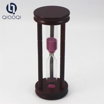 China Creative wooden frame hourglass sand timer for desk decration for sale