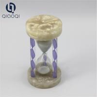 China Home Garden Promotional Wholesale Circular marble hourglass 5 mins for sale