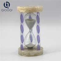 China Home Garden Promotional Wholesale Circular marble hourglass 5 mins for sale