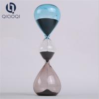 China Unique three bulbs sand blown glass hourglass for home decoration for sale