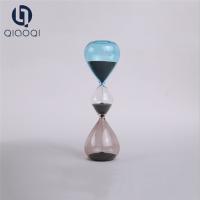 China Unique three bulbs sand blown glass hourglass for home decoration for sale