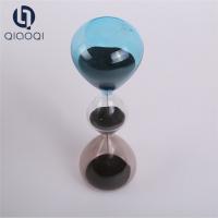 China Unique three bulbs sand blown glass hourglass for home decoration for sale