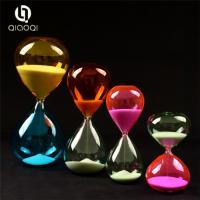 China Custom Gifts Glass Blowing Large Hourglass Sand Timer 5 minute for sale