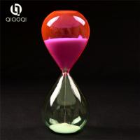 China Custom Gifts Glass Blowing Large Hourglass Sand Timer 5 minute for sale