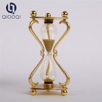 China Christmas Decoration 5 Minute Metal Golden Hourglass Sand Timer for Souvenir for sale