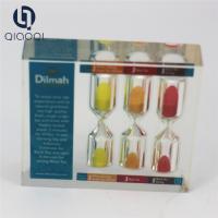 China 2 Minutes 3 Minutes 5 Minutes 3 In 1 Custom Acrylic Hourglasses Tea Sand Timer Factory for sale
