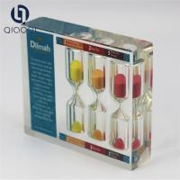 China 2 Minutes 3 Minutes 5 Minutes 3 In 1 Custom Acrylic Hourglasses Tea Sand Timer Factory for sale