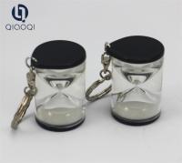 China Acrylic key chain hourglass Kids Toy Small Hourglass Plastic Sand Timer for sale