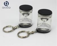 China Acrylic key chain hourglass Kids Toy Small Hourglass Plastic Sand Timer for sale
