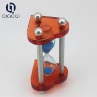 China Heart shaped Acrylic hourglass Valentine's day gift for sale
